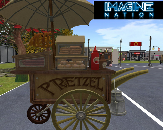 Second Life Marketplace Imagine Pretzel Vintage Food Cart